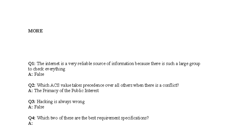 IT 101: Quiz on Information Reliability and Communication Principles ...