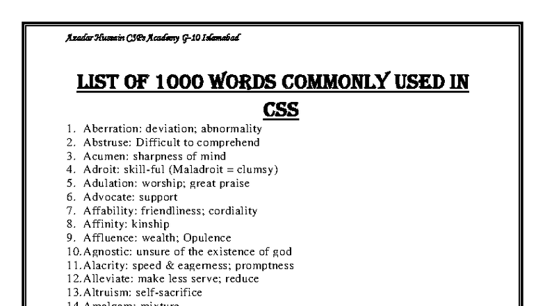 B 1k words - education as agent of peace in war times - List of 1000 ...