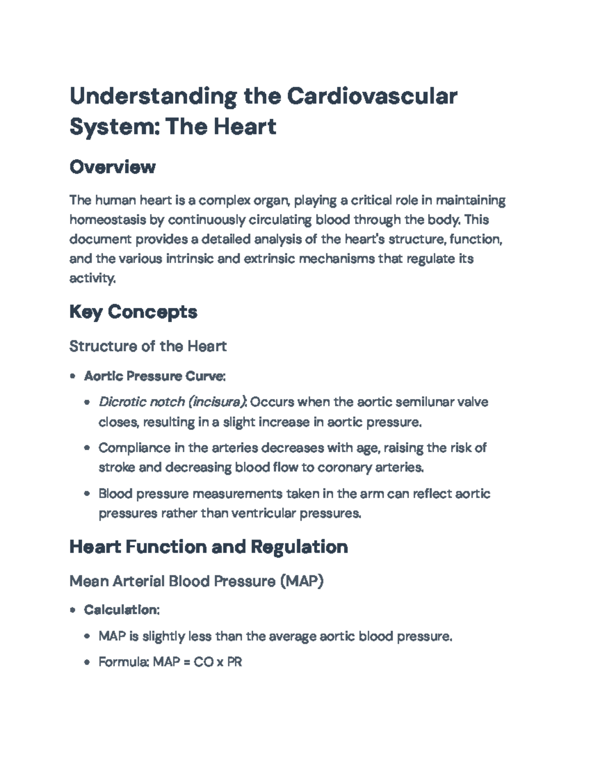Understanding the Cardiovascular System: The Heart Overview ...