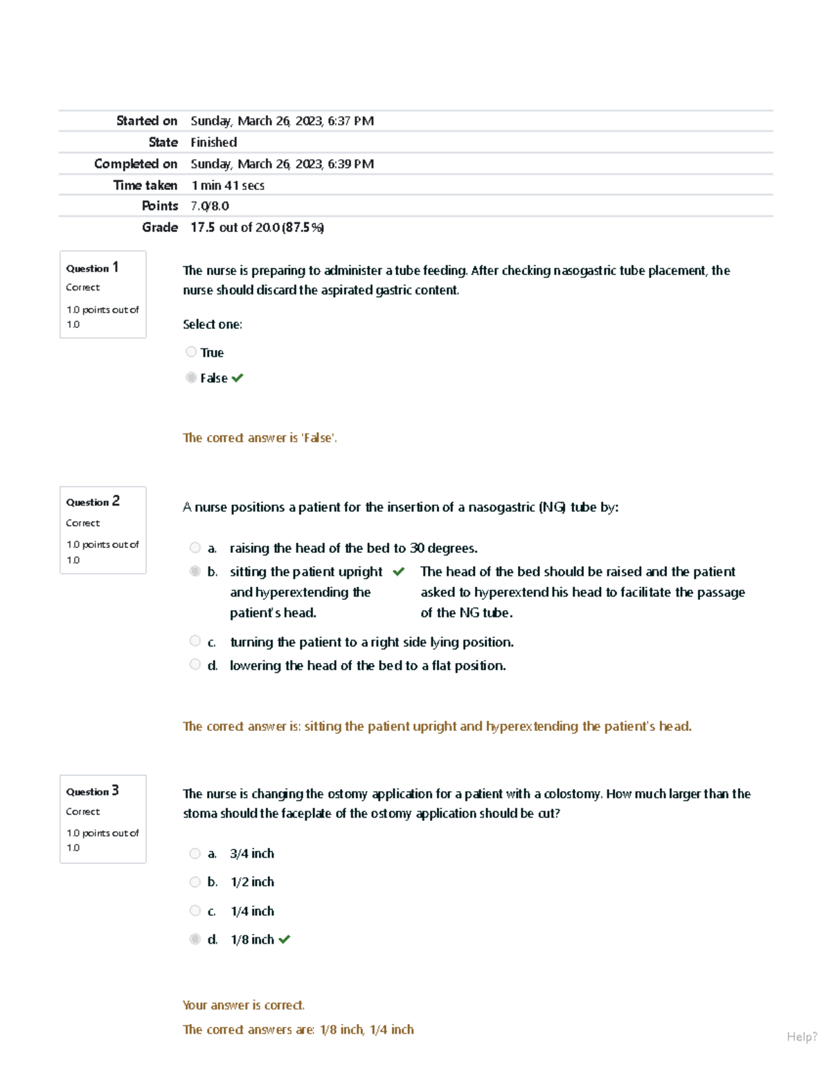 VN130 Quiz #9 AM Attempt Review (Remotely Proctored) - Gurnick Online ...