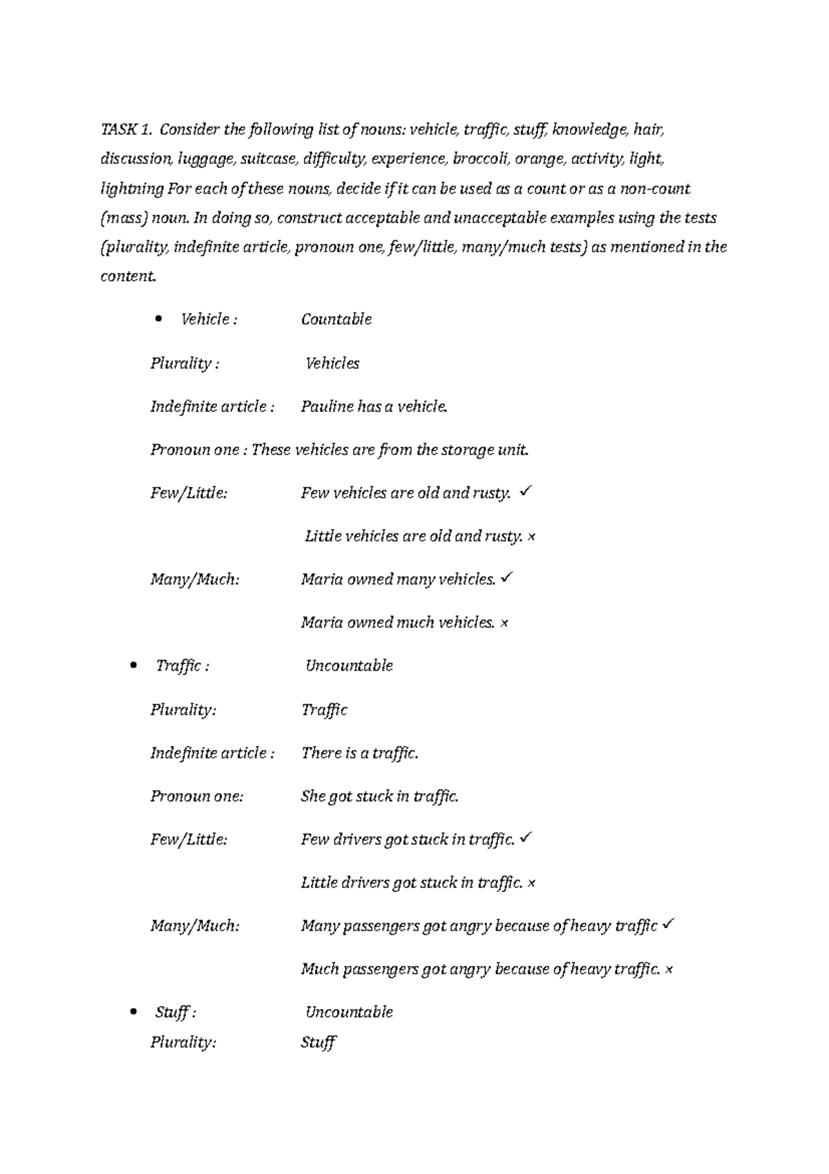 English Syntax Analysis (TASK 1-8) - Studocu