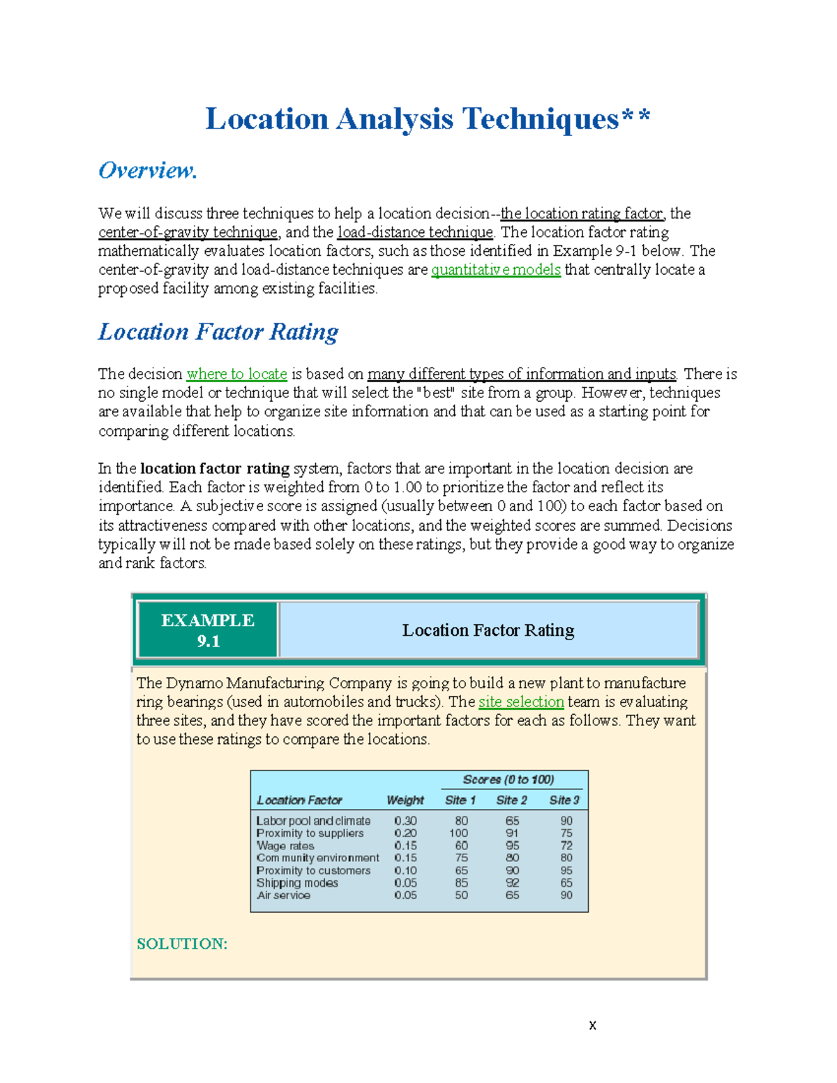 Location Analysis Techniques: A Comprehensive Tutorial Guide - Studocu