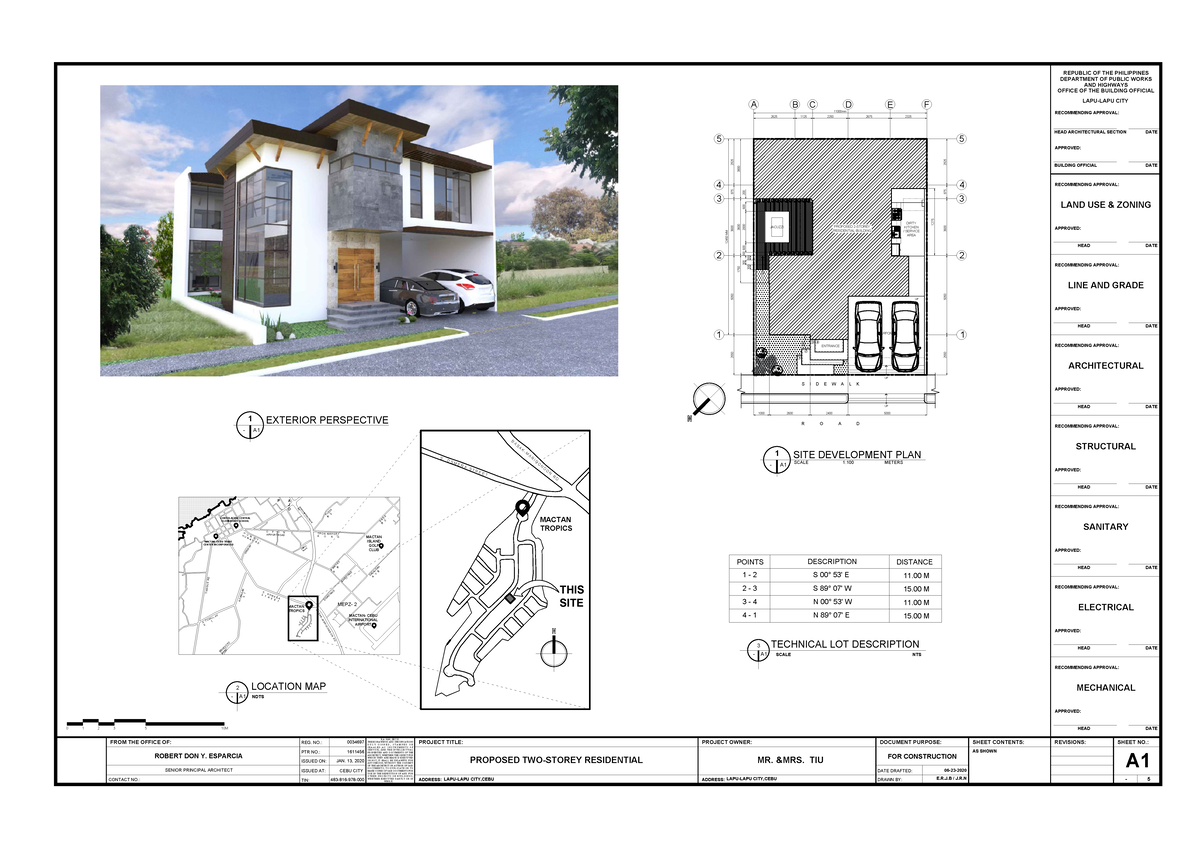 2-storey-plan - For practice - SCALE 1 SITE DEVELOPMENT PLAN METERS 1 ...