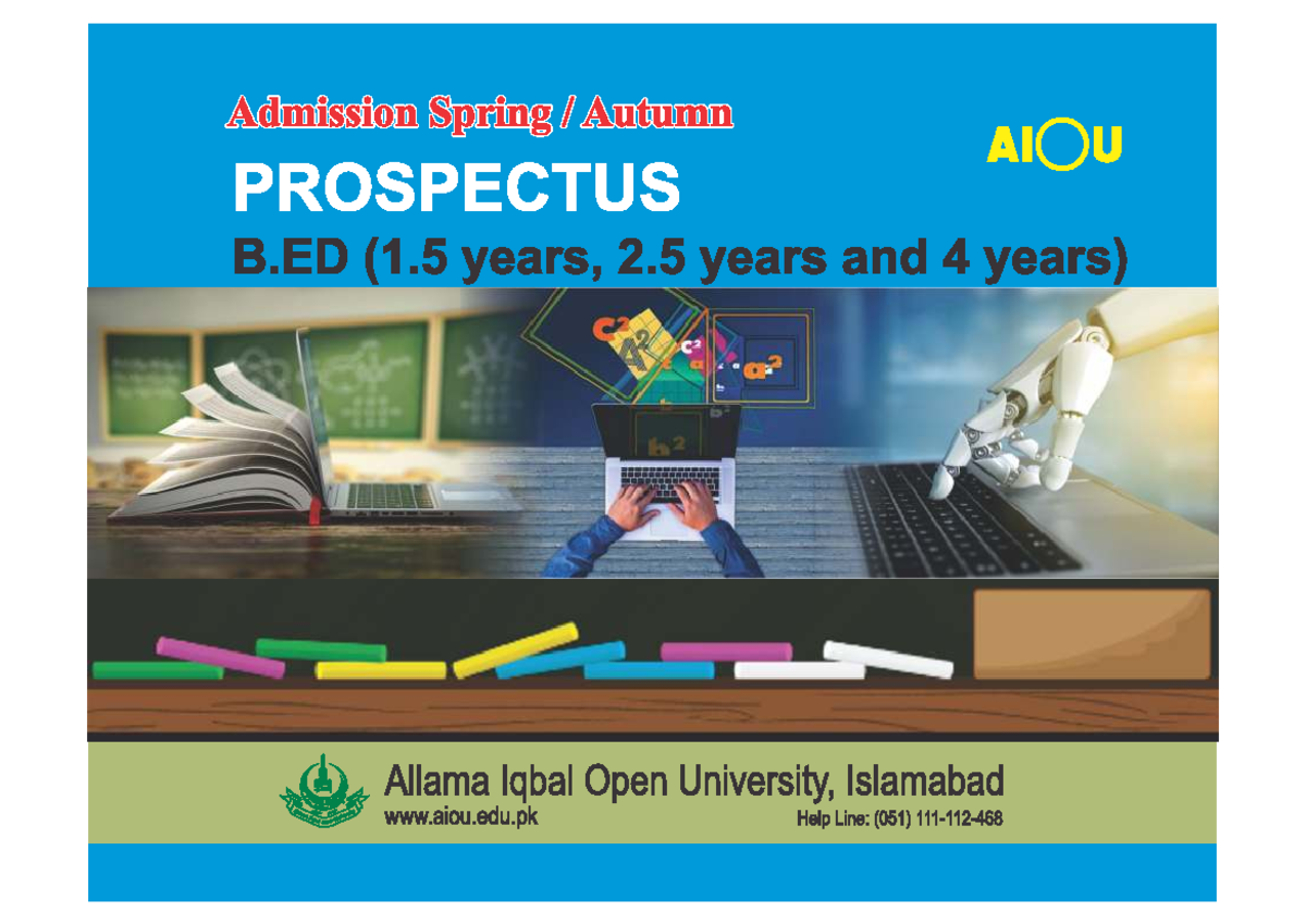 Final Prospectus for BEd Programs - Autumn 2023 (AIOU) - Studocu