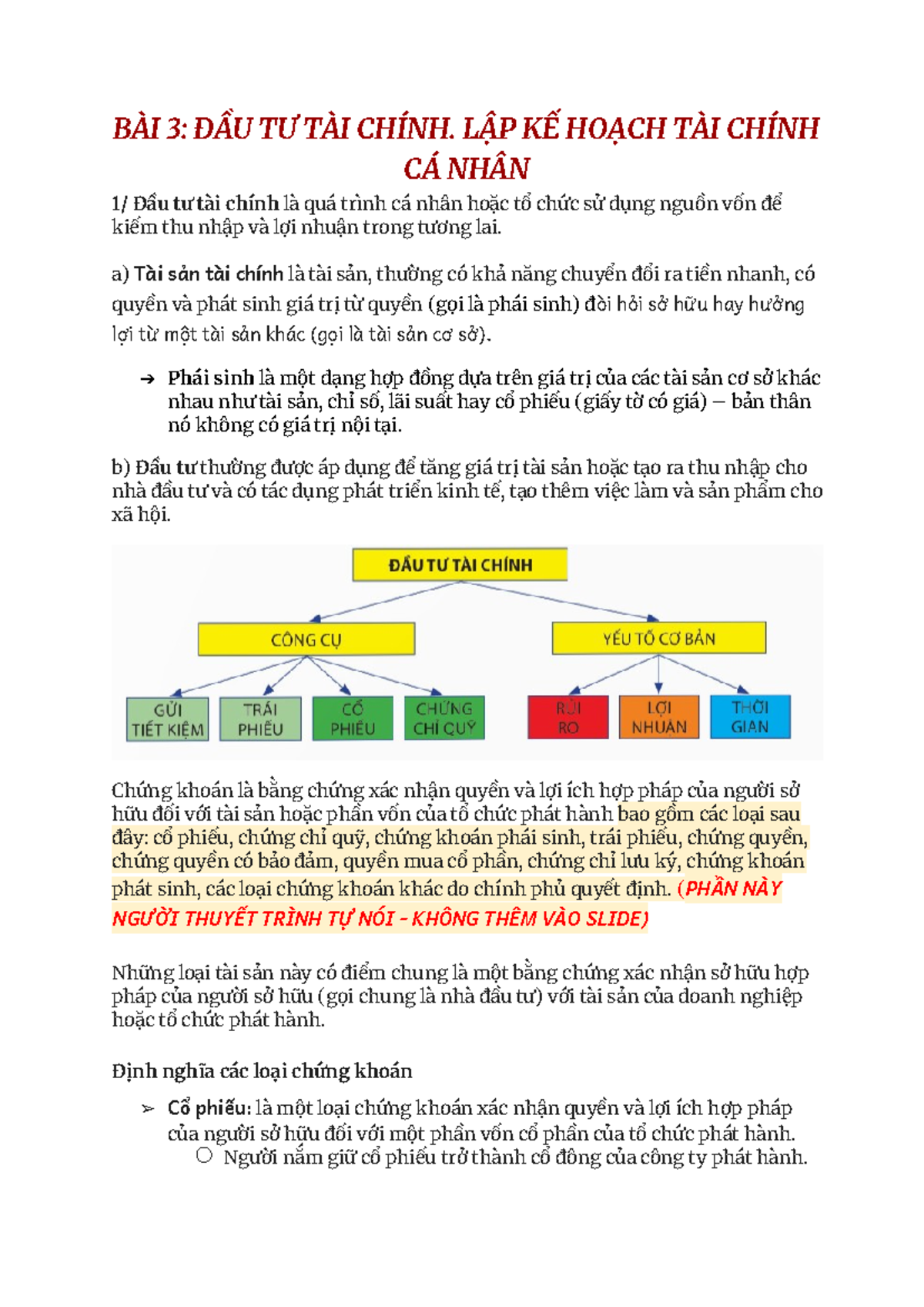 [TOÁN] BÀI 3: LẬP KẾ HOẠCH TÀI CHÍNH CÁ NHÂN VÀ ĐẦU TƯ TÀI CHÍNH - Studocu
