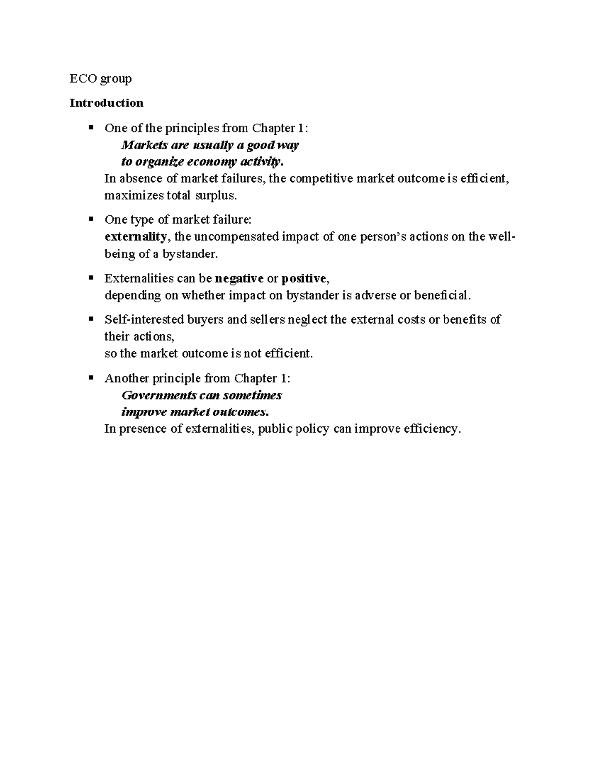 ECO group - ECO group Introduction One of the principles from Chapter 1 ...