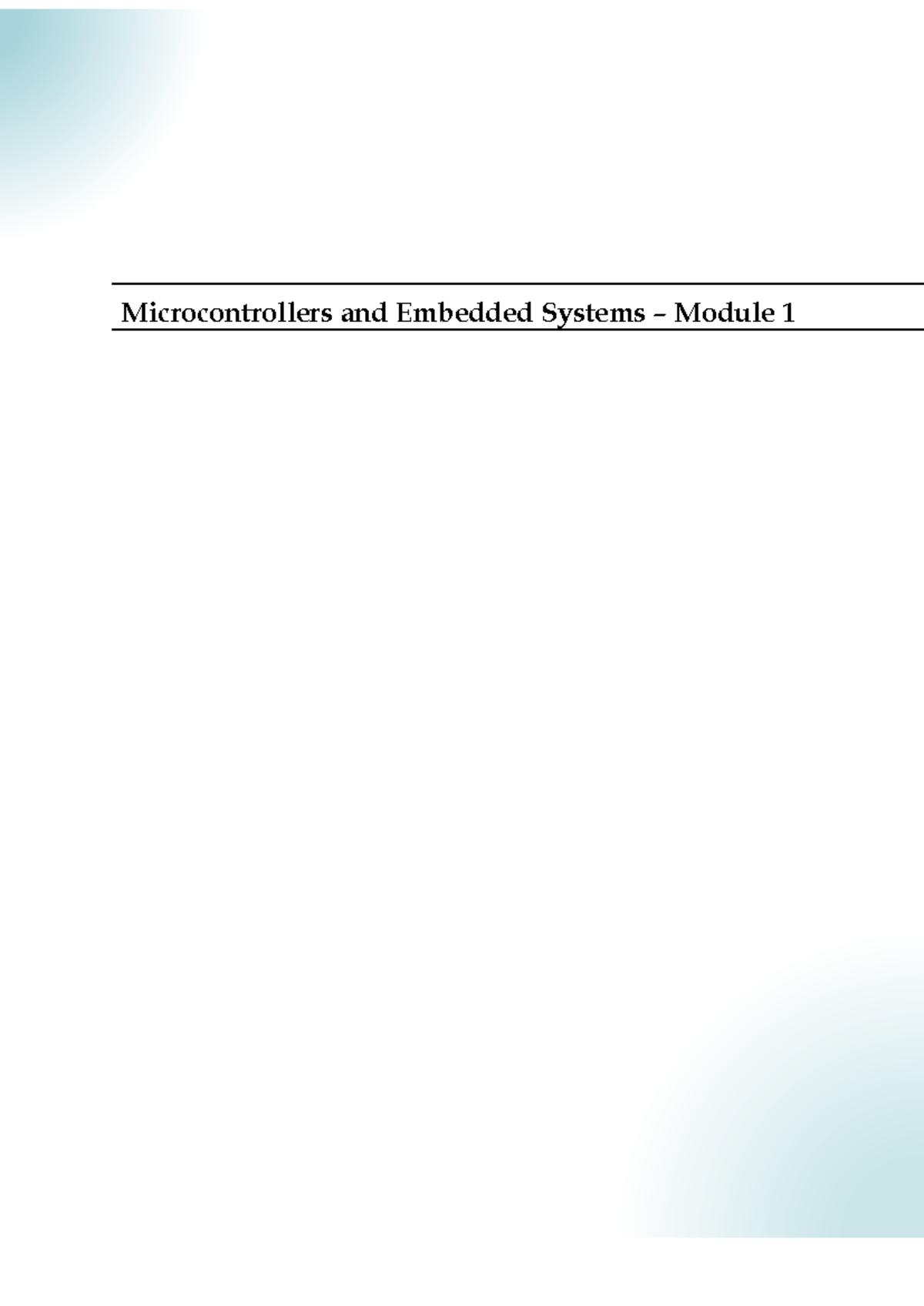 Microcontrollers and Embedded Systems (Module 1) Overview and Key Differences - Studocu