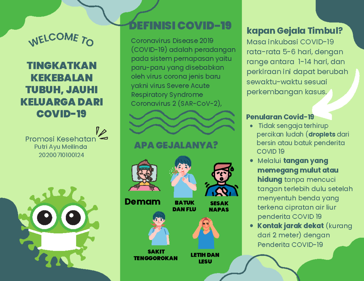 Panduan Kesehatan: Leaflet COVID-19 dan Gejalanya - Studocu