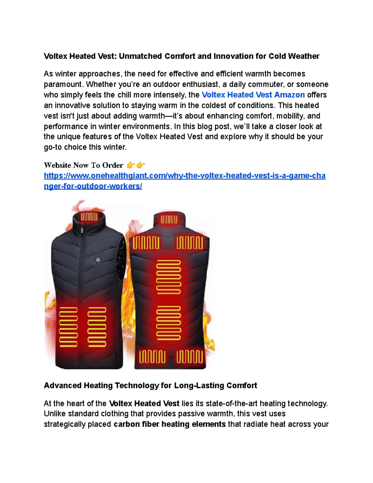 Voltex Heated Vest - Whether you’re an outdoor enthusiast, a daily ...