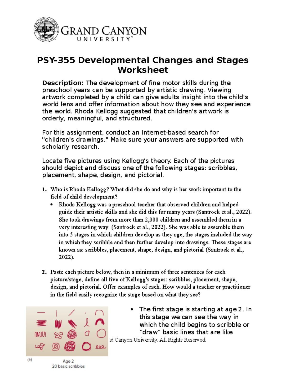 PSY 355 RS Developmental Changes and Stages Worksheet - PSY-355 ...