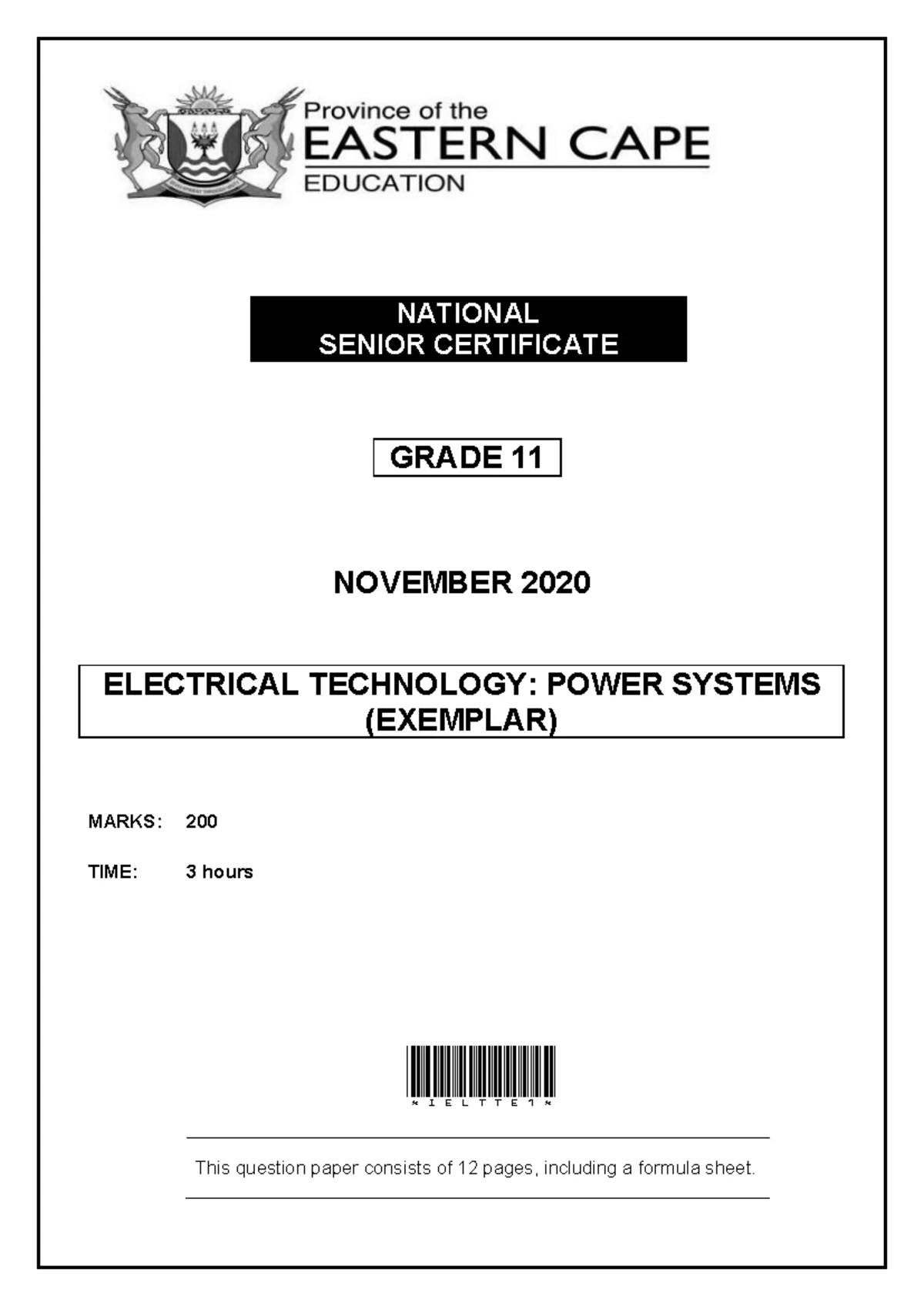 Electrical Technology Grade 10 Power Systems Term 2 Exam Revision Guide 2024 - Studocu