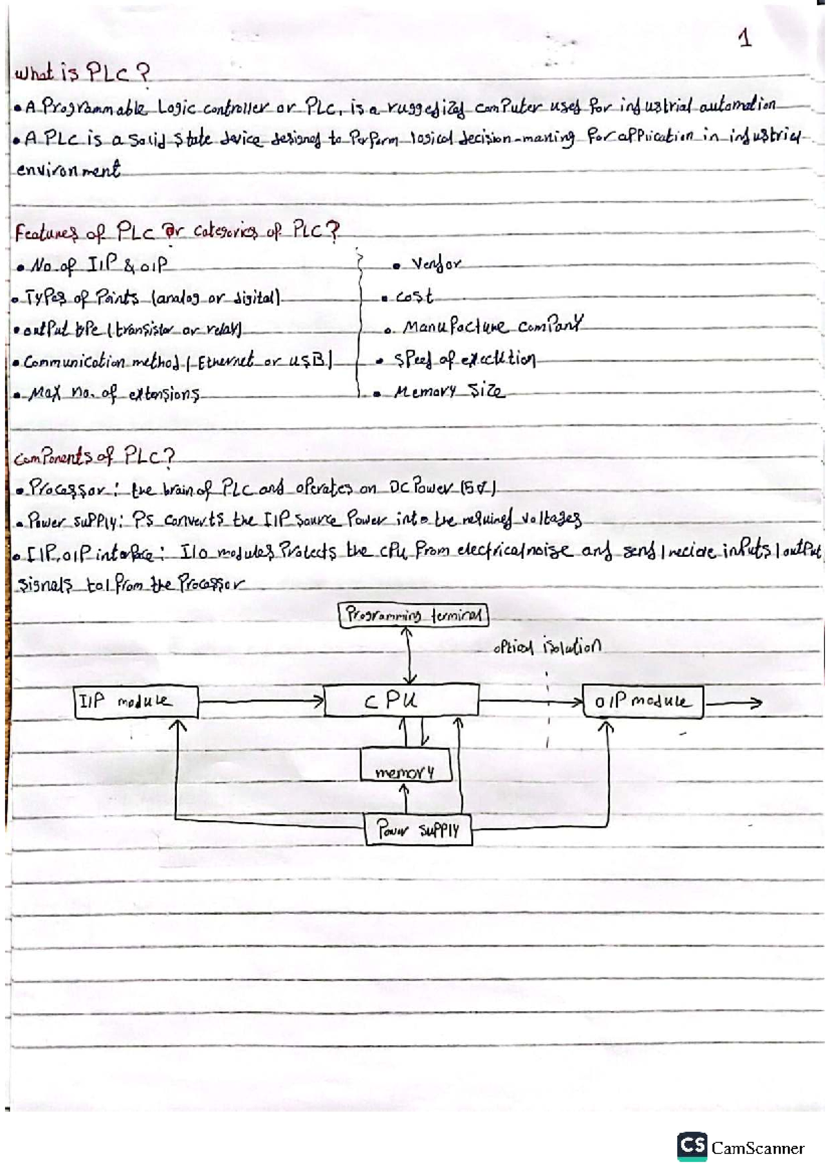 PLC Fundamentals: Overview and Comparison with SCADA Systems - Studocu