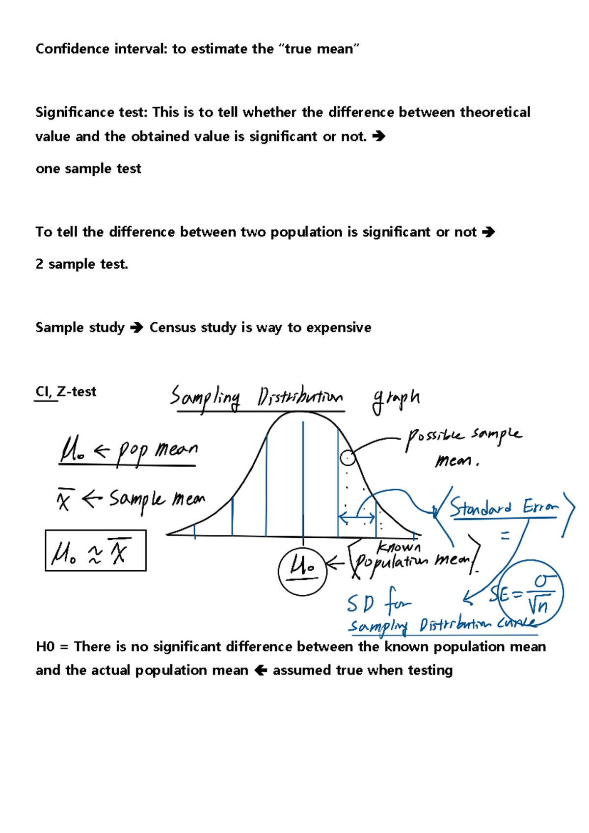 Confidence Interval Notes: Understanding Significance Tests - Studocu