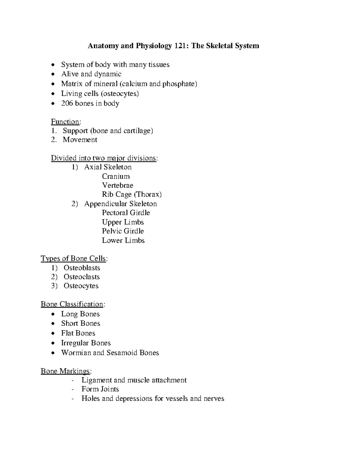 05 Anatomy and Physiology 121 The Skeletal System - Anatomy and ...
