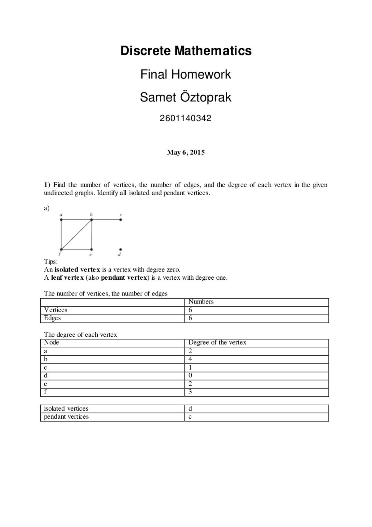 Discrete mathematic answers of questions 48883720 - Science Technology ...