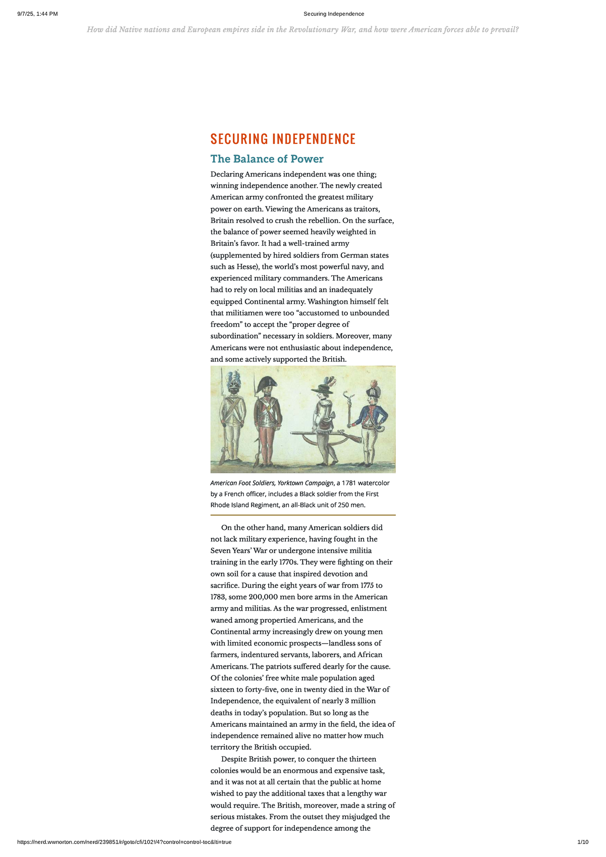 Securing Independence: The American Revolution & Native Struggles - Studocu