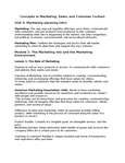 D077 - Concepts in Marketing, Sales, and Customer Contacts - Studocu