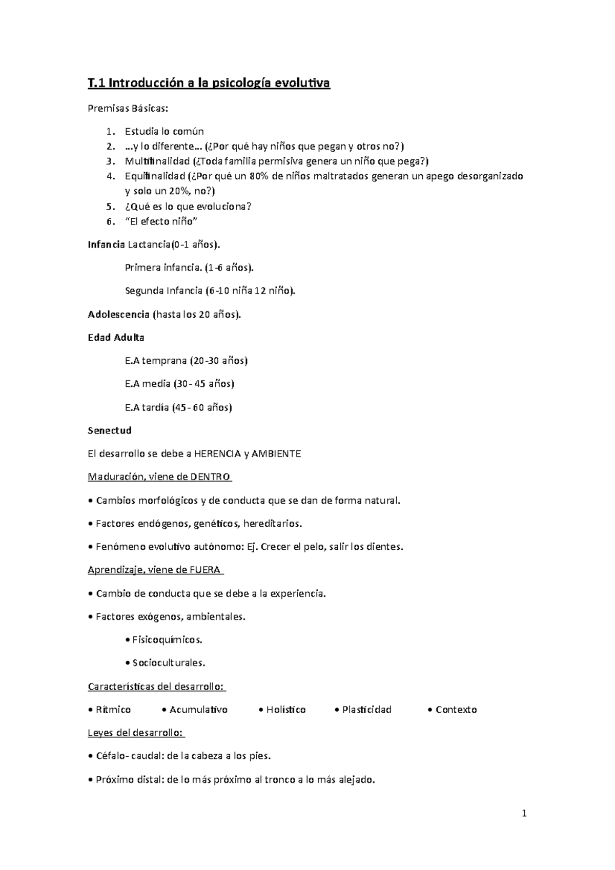 Infancia Y Adolescencia - T Introducción a la psicología evolutiva ...