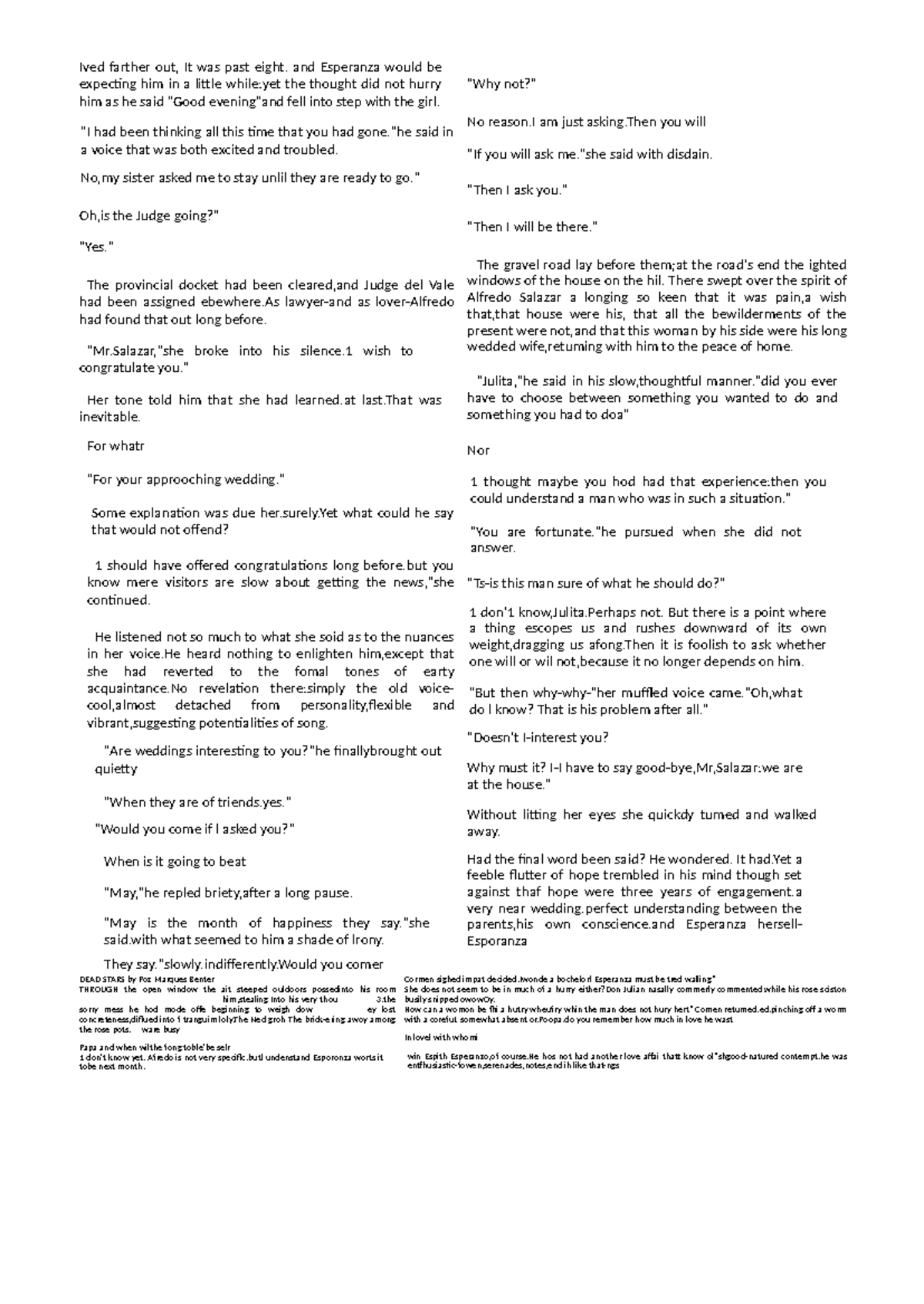 Dead Stars Analysis - ENG 101 - Important Notes - Studocu
