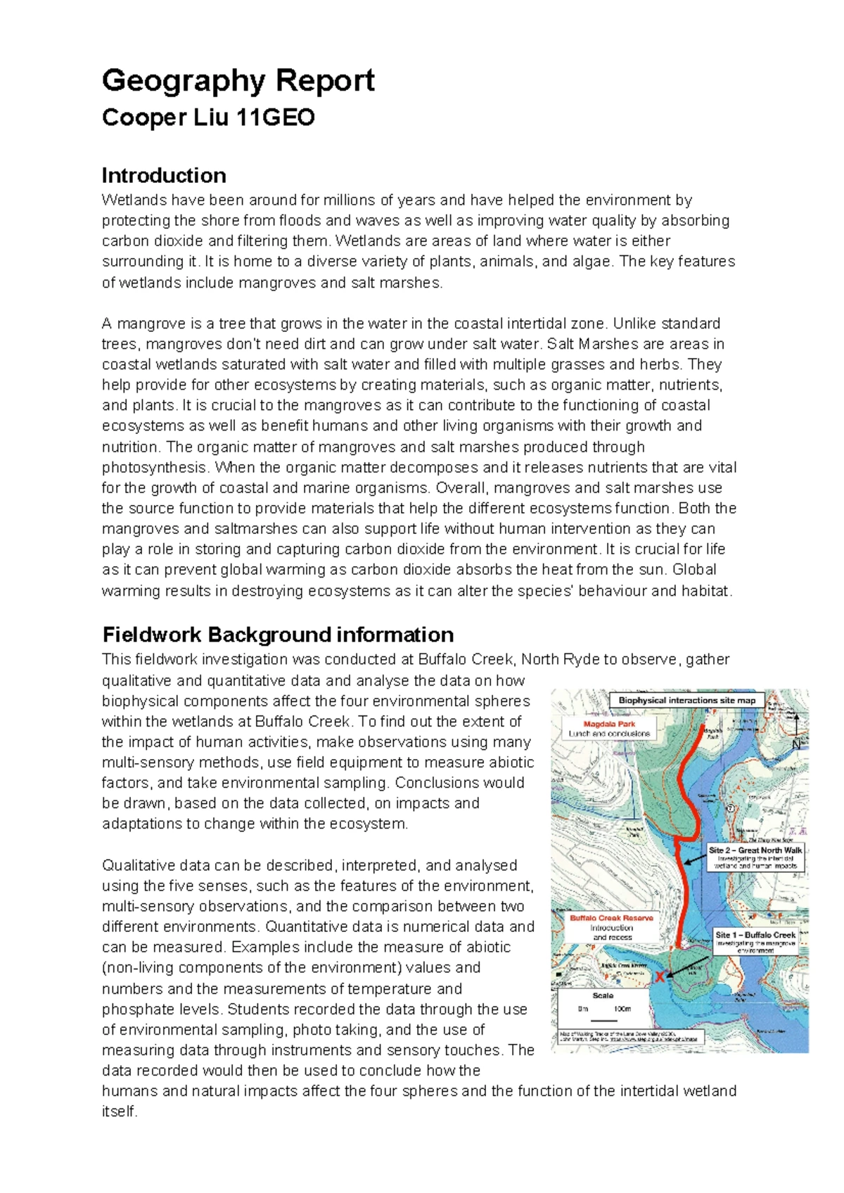 Geography Course Summary: Understanding the Biophysical Environment ...