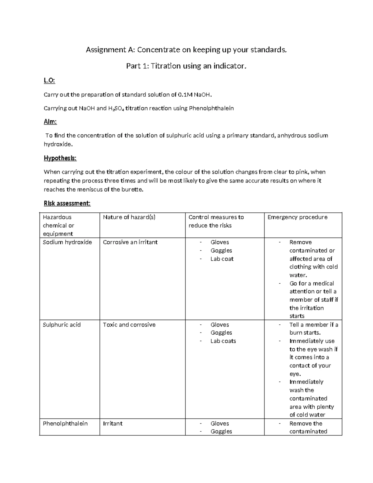 Unit 4 Assignment C - got merit - Unit 4: Laboratory techniques and ...