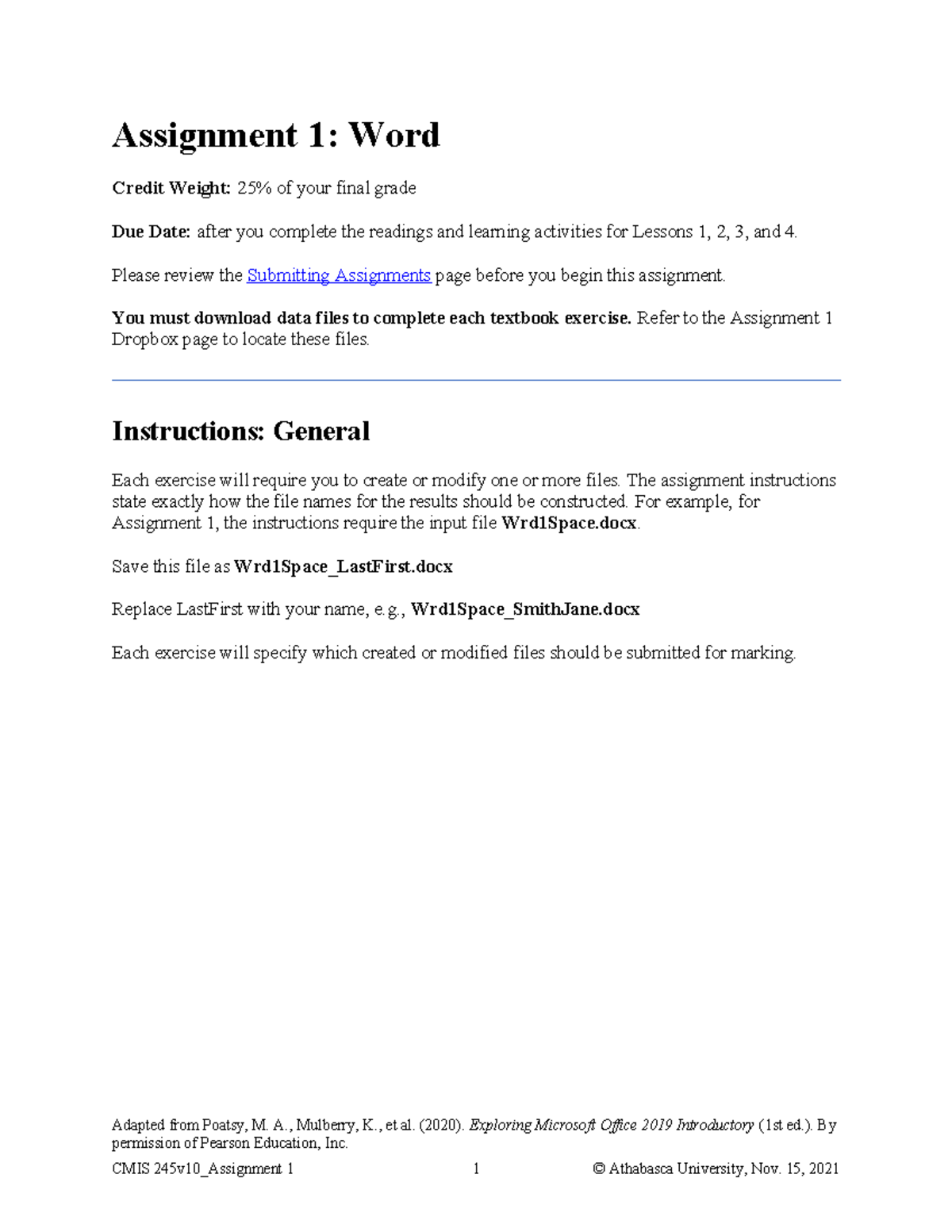 CMIS245v10 Final Assignment: Formatting and Document Creation Techniques - Studocu