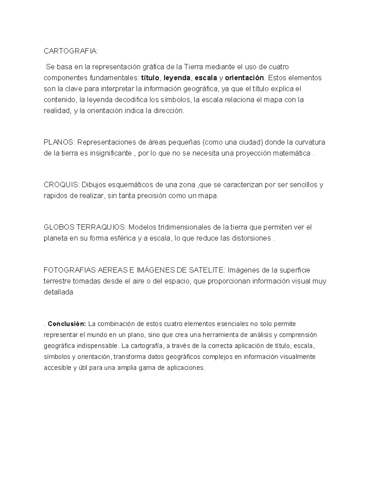 CARTOGRAFÍA: Elementos Clave y Representaciones Gráficas - Studocu