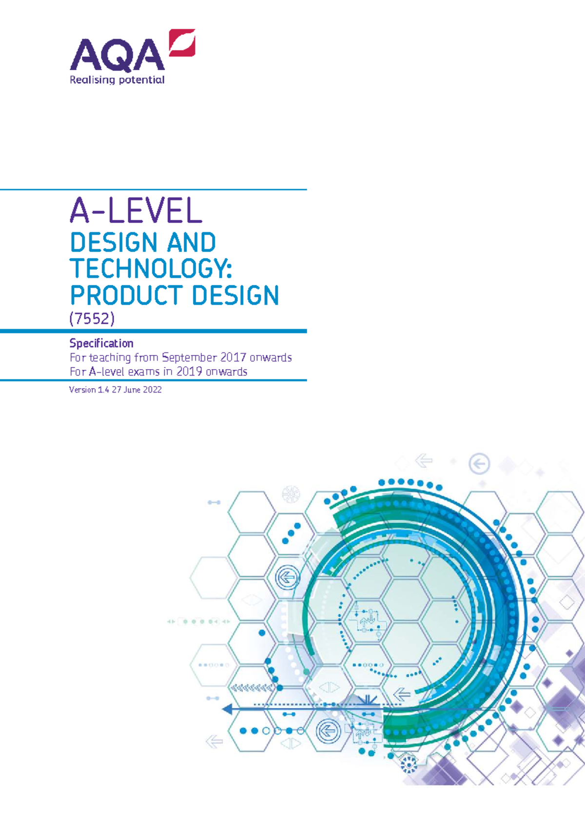 AQA Design & Technology: Product Design (7552) Specification Overview ...