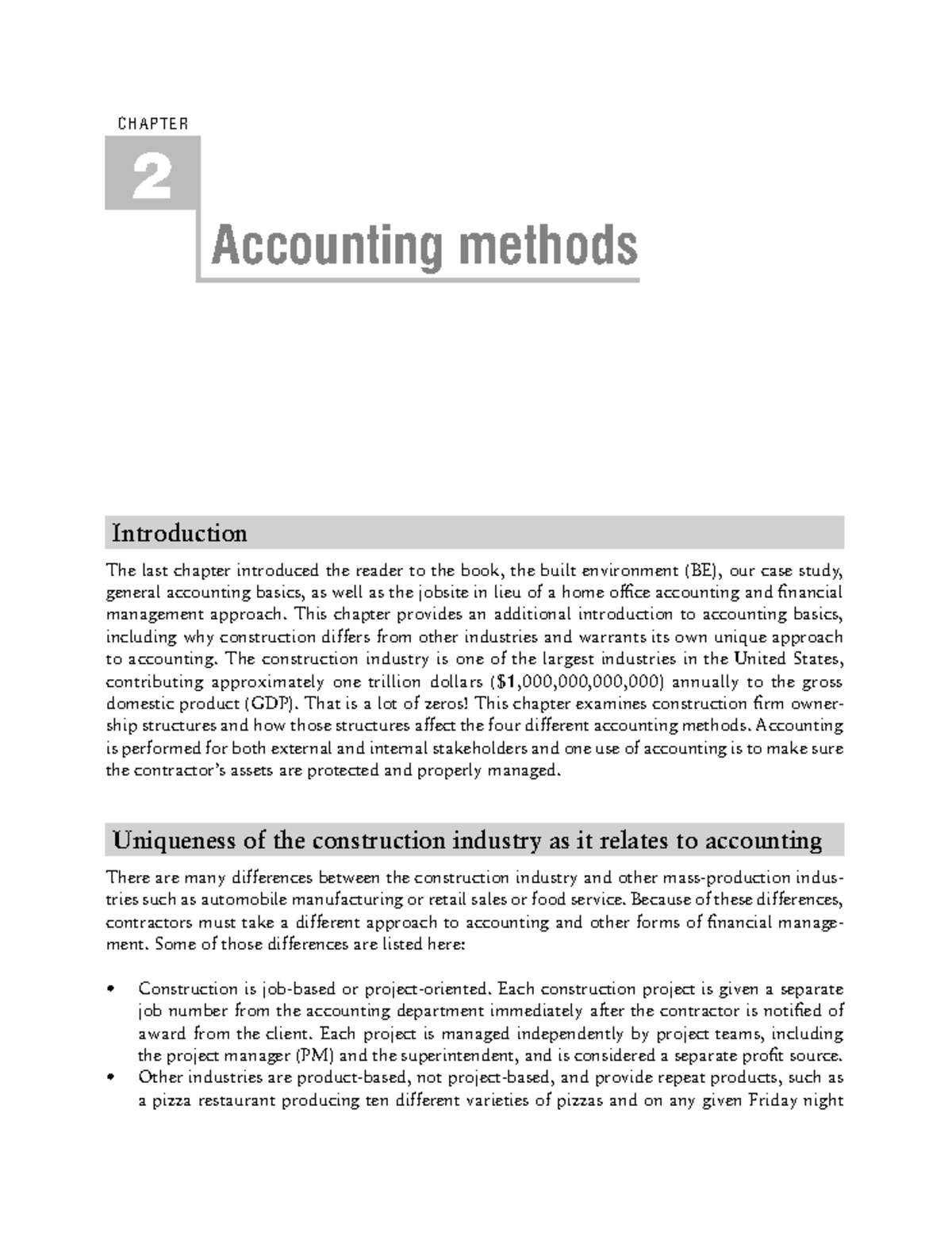 Chapter 2 Accounting Methods - Accounting methods Introduction The last ...