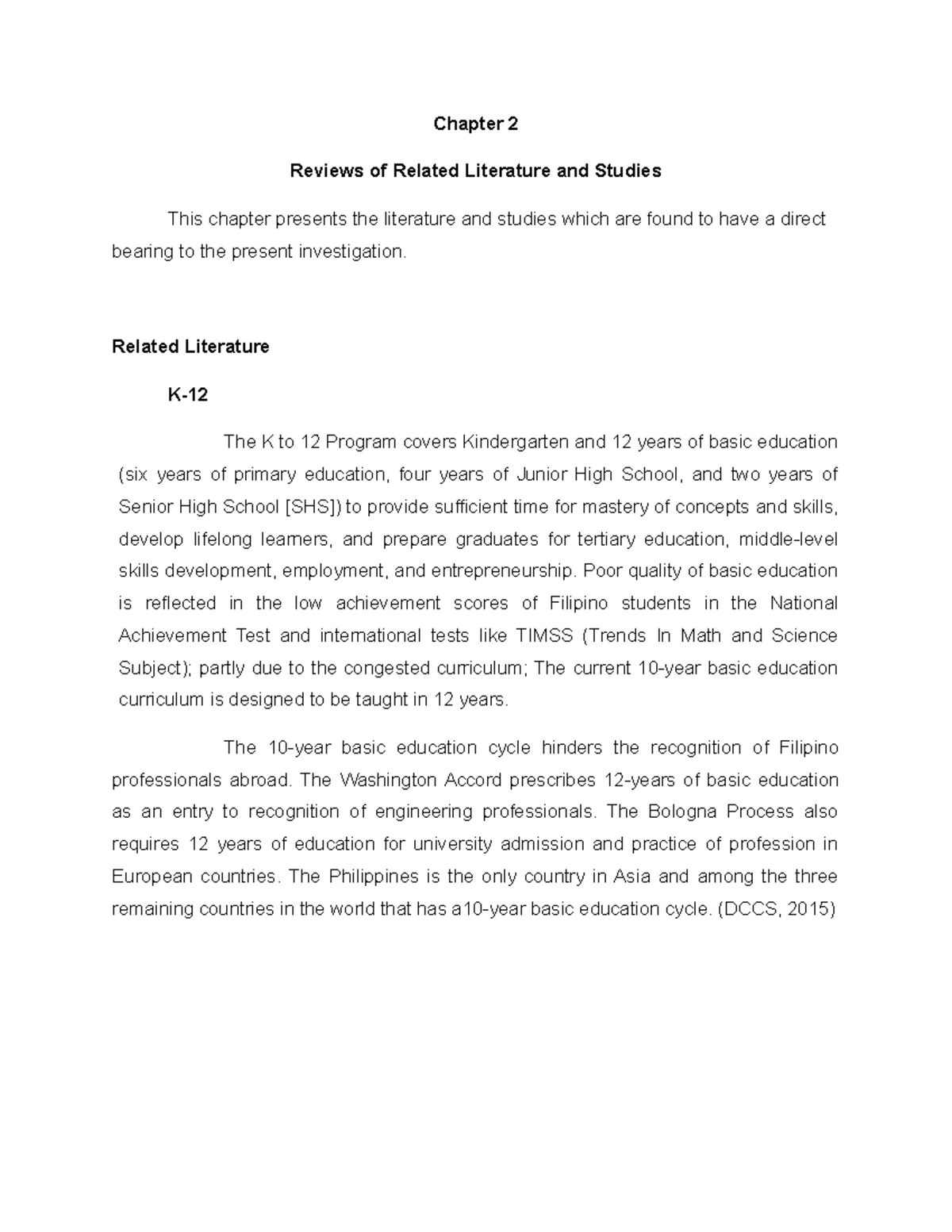 Chapter 2 - RRL - Chapter 2 Reviews of Related Literature and Studies ...