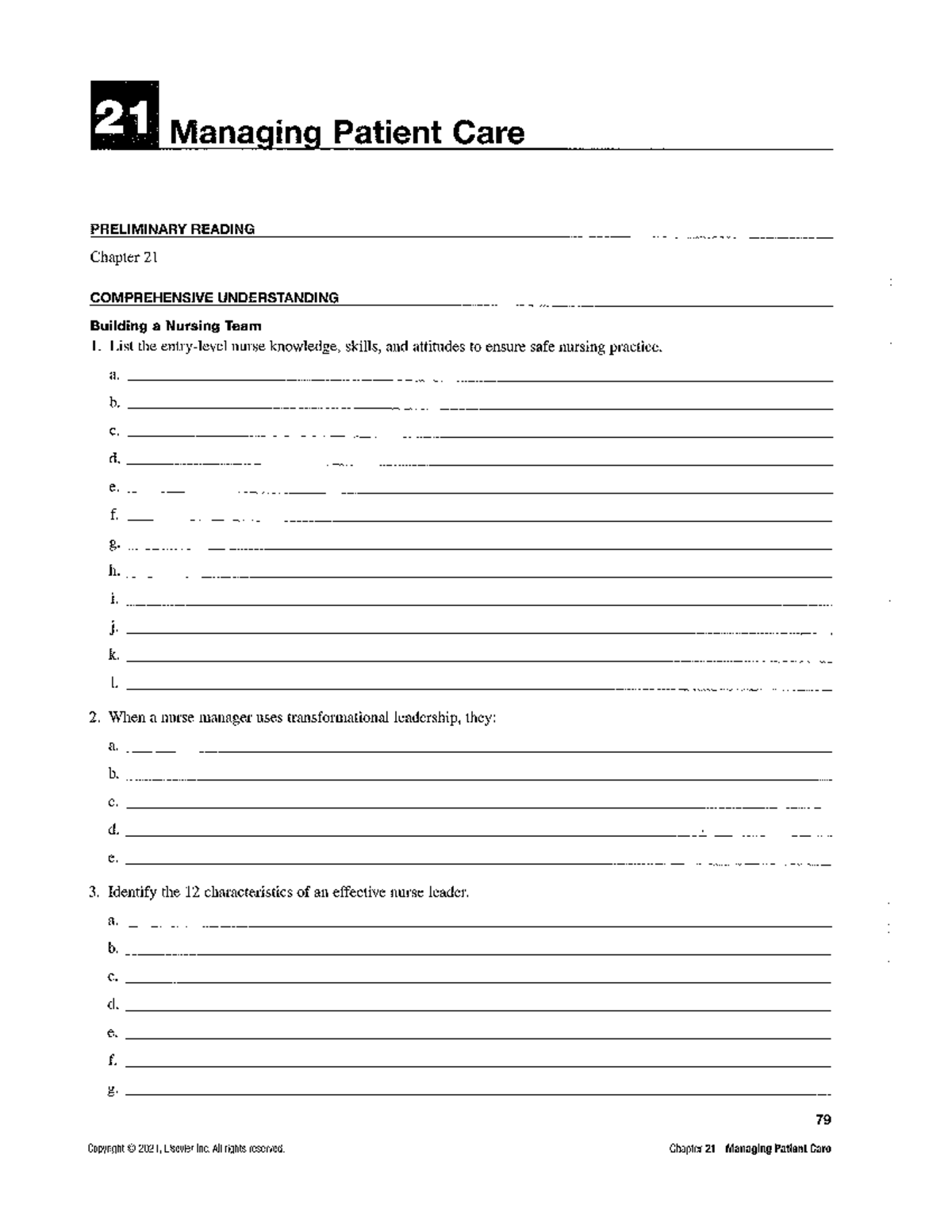 Patient Care Management Worksheet Analysis - Studocu