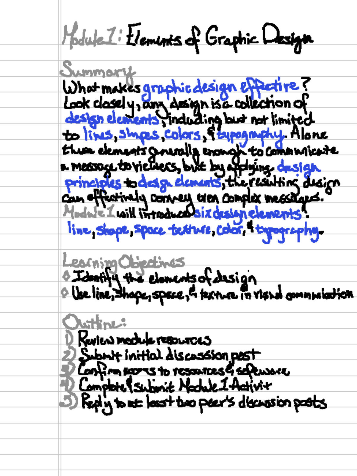 Module 1: Elements of Graphic Design - Summary & Key Concepts - Studocu