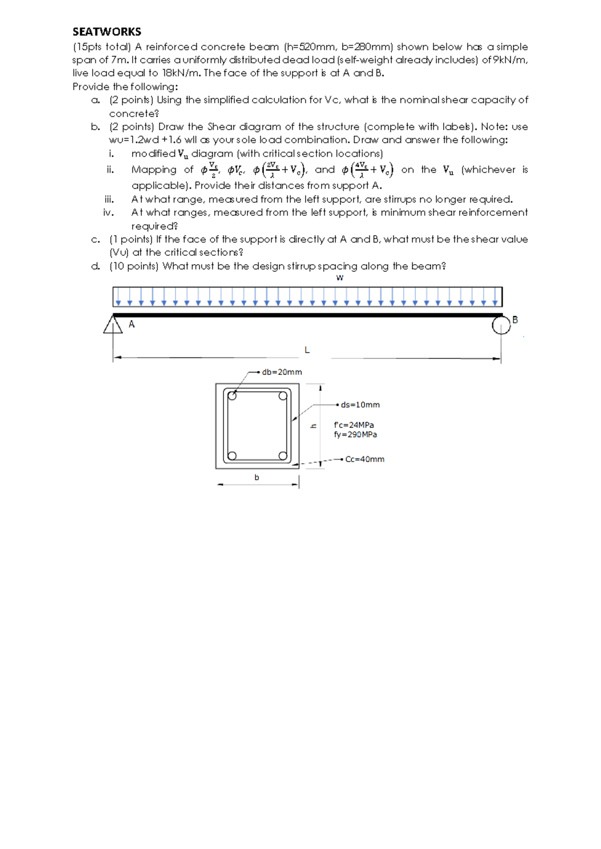 Shear Design for Beams: Analysis and Calculations - 1 - Studocu