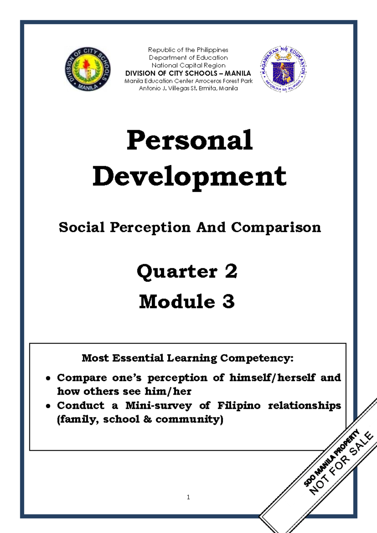 Perdev Q2 Mod3 - Understanding Social Perception and Self-Comparison ...