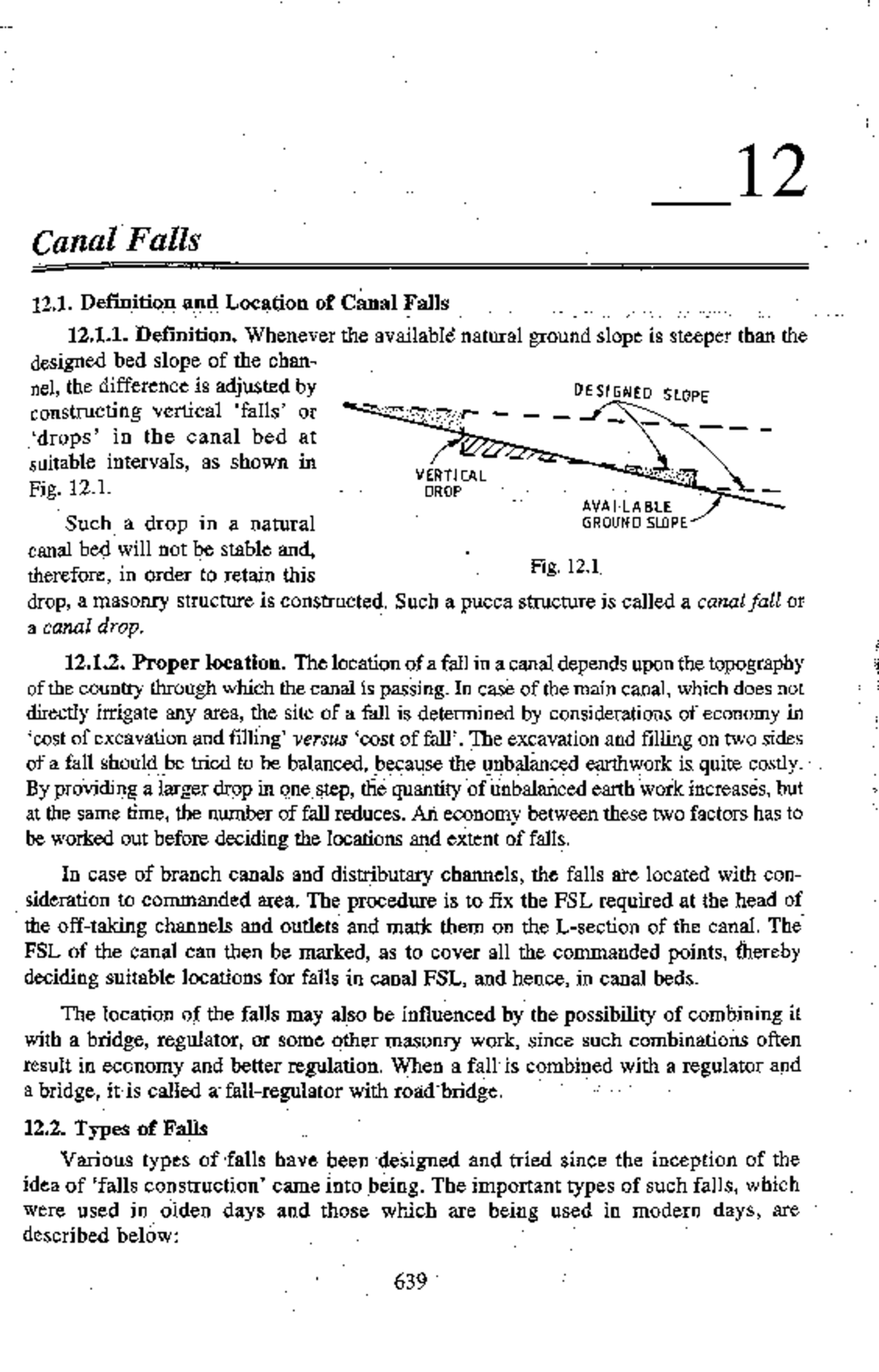12 - Canal Falls - Lecture Notes on Design and Location - Studocu