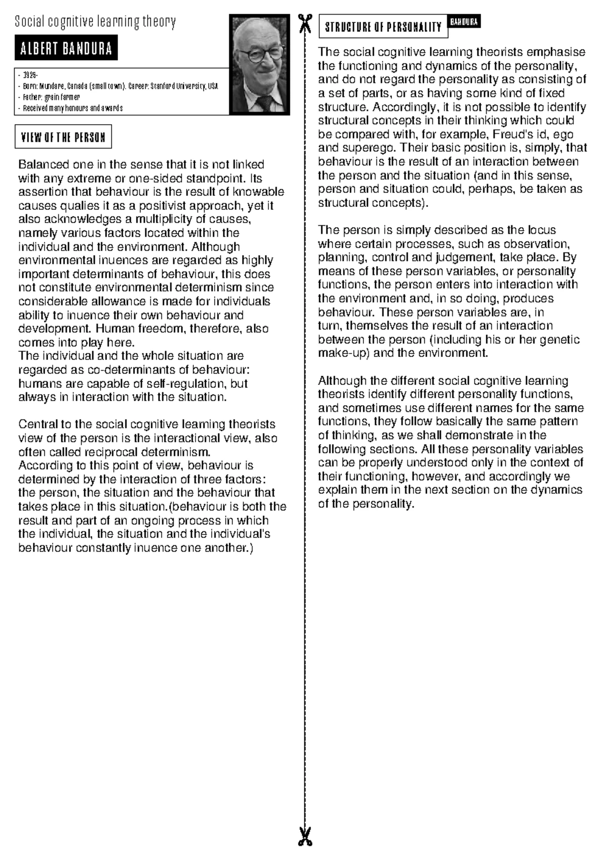 TEST PREP 2 - Personality Psychology: Social Cognitive & Structural ...