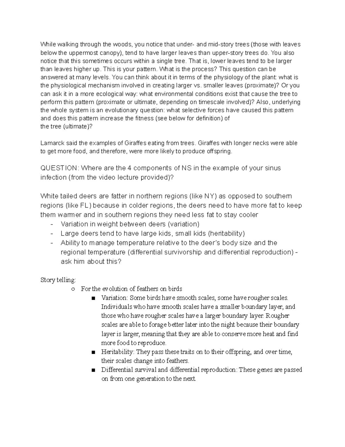 BIOL 114 Examining Natural Selection: Adaptations & Evolutionary ...