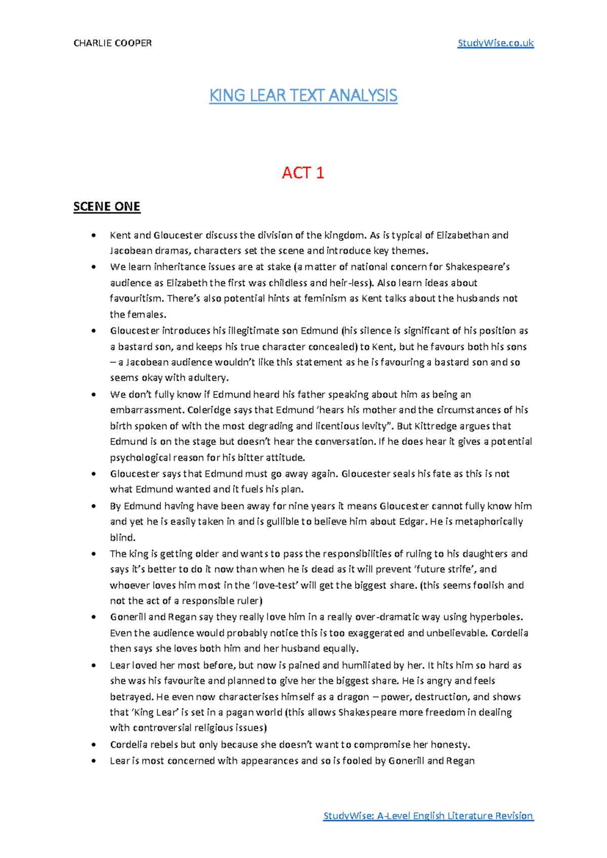 King Lear Text Analysis: Insightful Breakdown of Key Themes ...