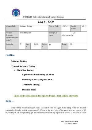 Mids prepration Software testing - PAST PAPER SOLUTION 1 - a: The Role ...