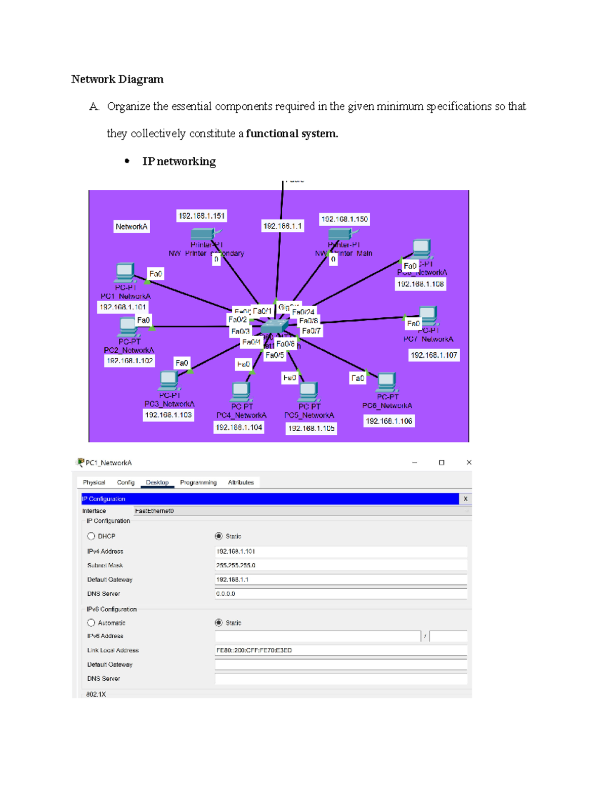 CYB 210 Project Two: Network Diagram and Configuration Details - Studocu
