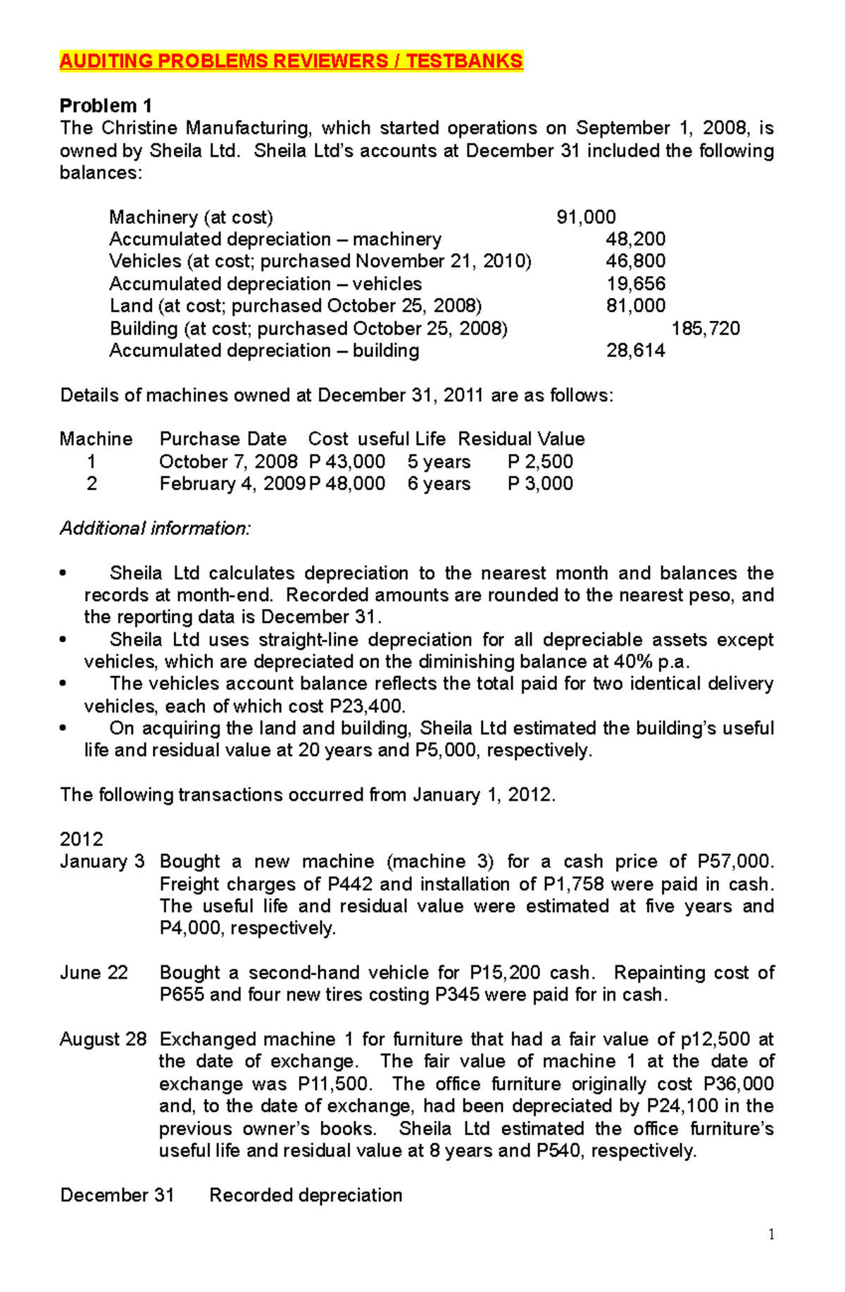 02 AUD PROB - Comprehensive Review of Auditing Problems and Solutions ...