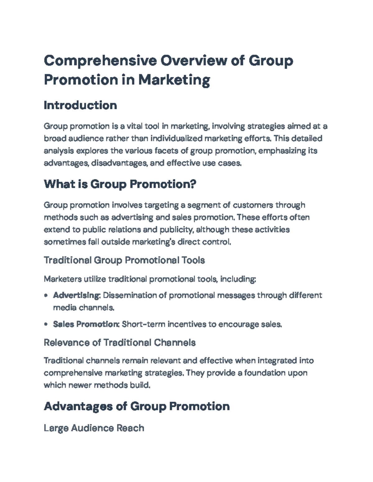 Comprehensive Analysis of Group Promotion Strategies in Marketing ...