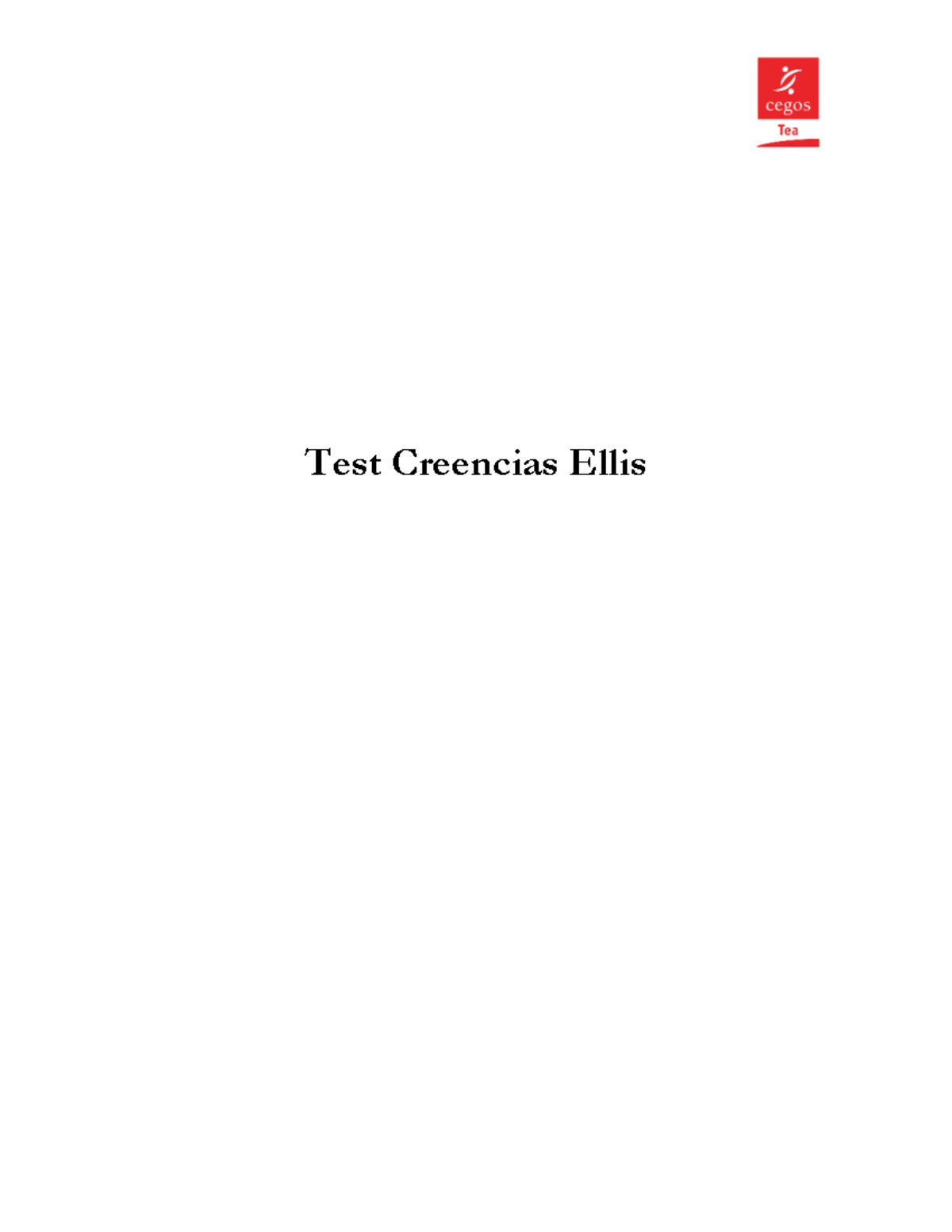 Test de Creencias Irracionales de Ellis - Test Creencias Ellis Este ...
