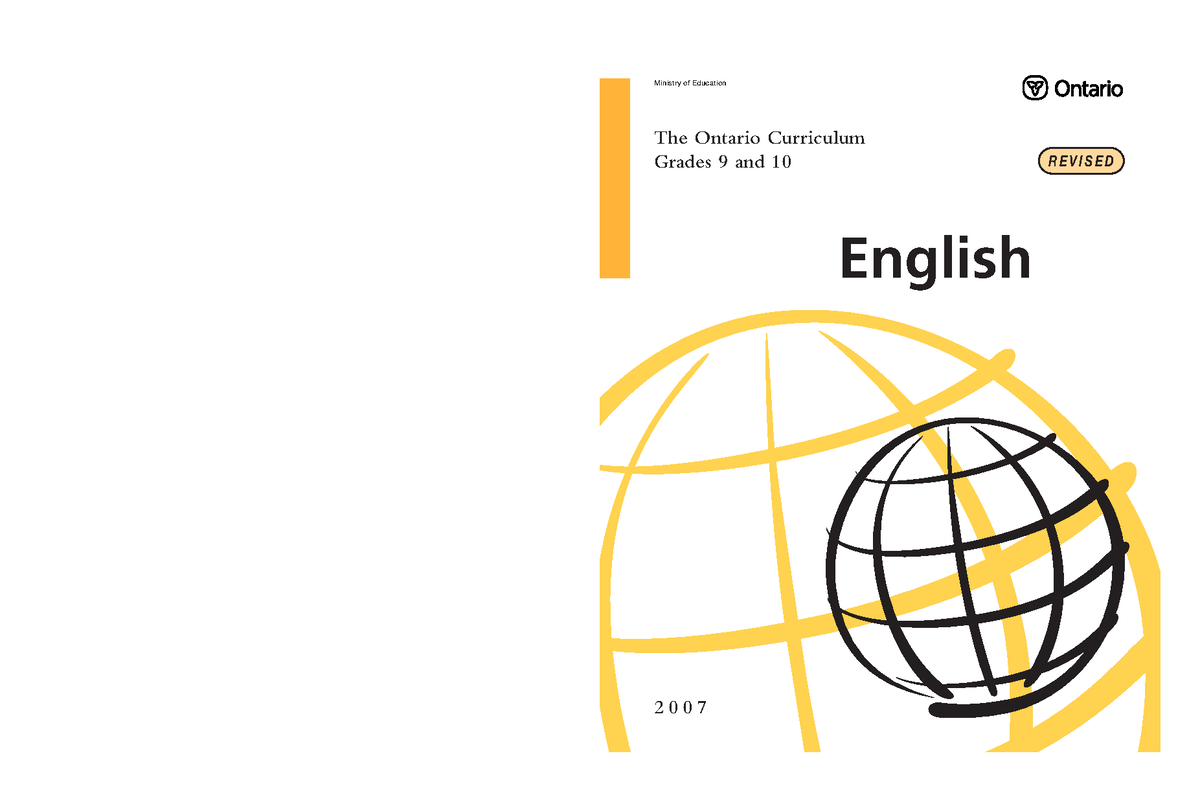 English 910 - Revised Ontario Curriculum Frameworks for Grades 9-10 ...