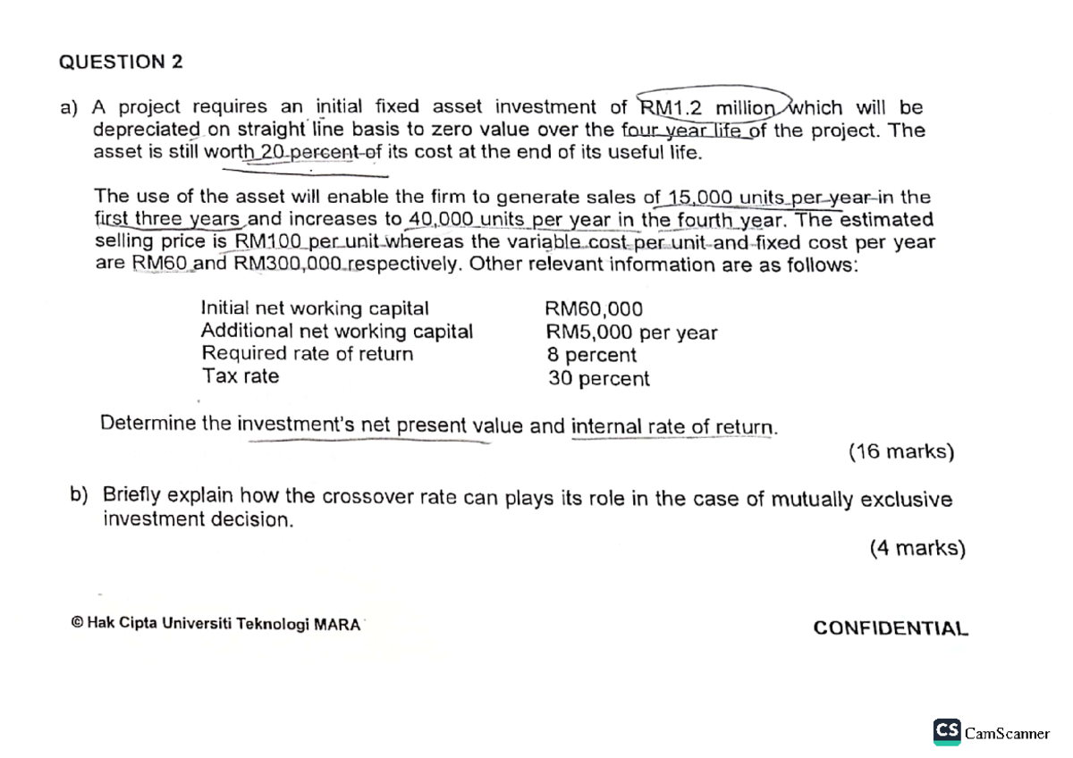 DEC2019 - FIN544 - financial corporate advance - CamScanner - Studocu