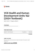 Health and Human Development- Grade: 11 - Victorian Certificate of ...