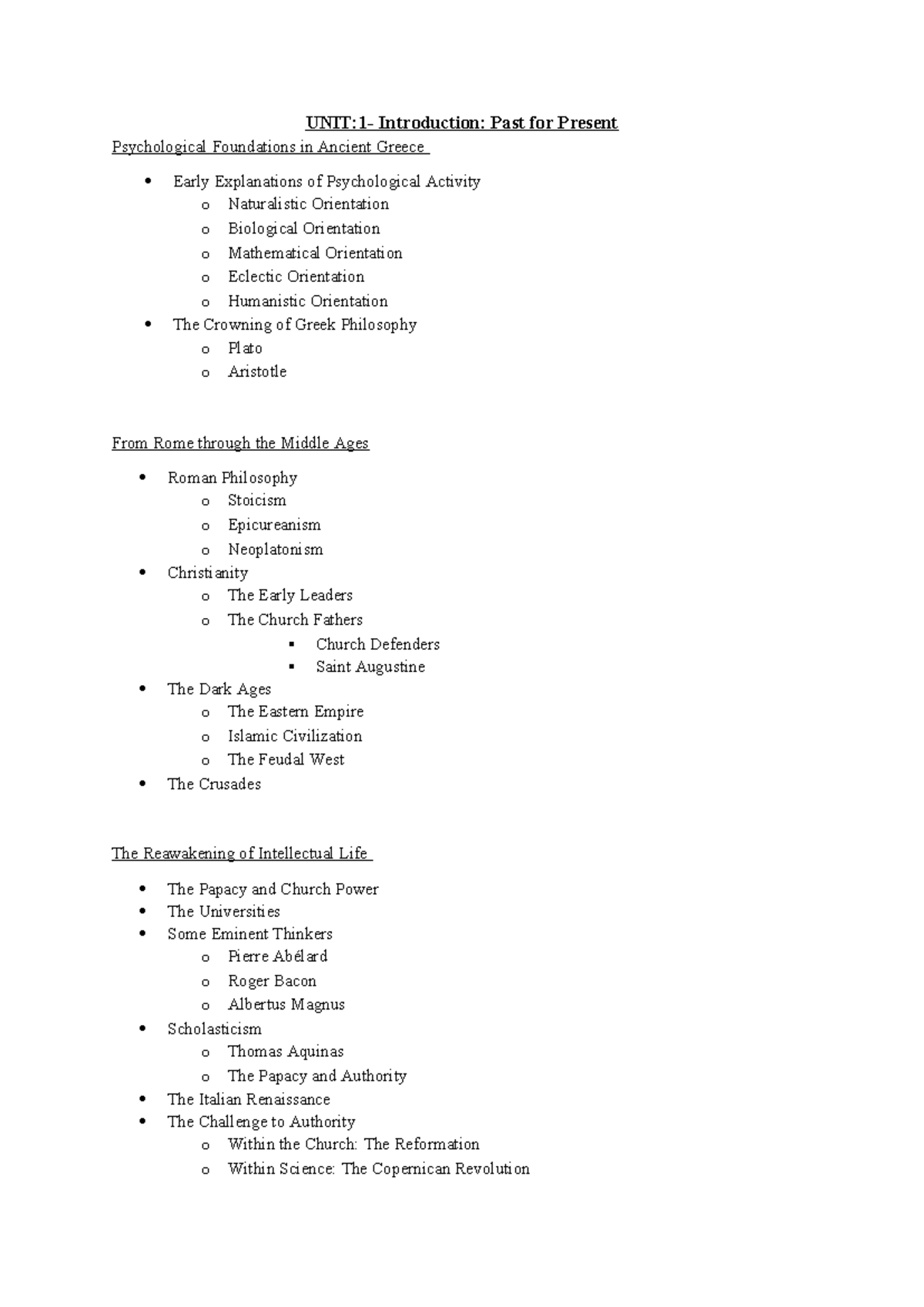MID SEM Important Topics for History and Systems - Key Pointers - Studocu