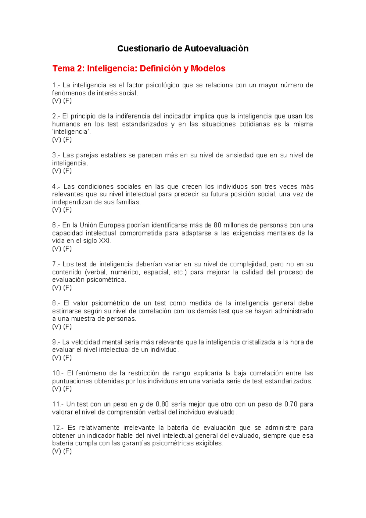 EPI - Tema 2 - Bloque 1: Inteligencia, Definición y Modelos - Studocu