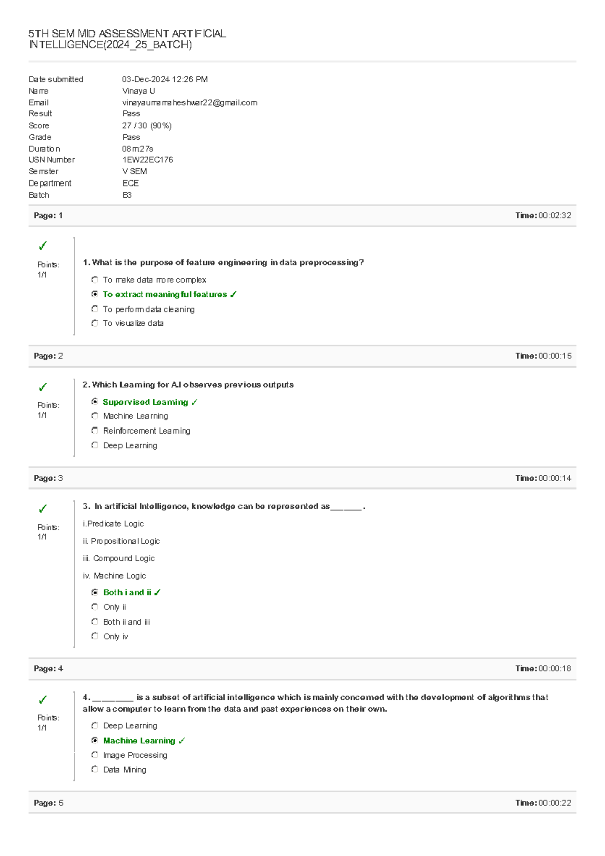 5TH SEM MID ASSESSMENT AI (2024_25_BATCH) - 29 Q&A - Studocu
