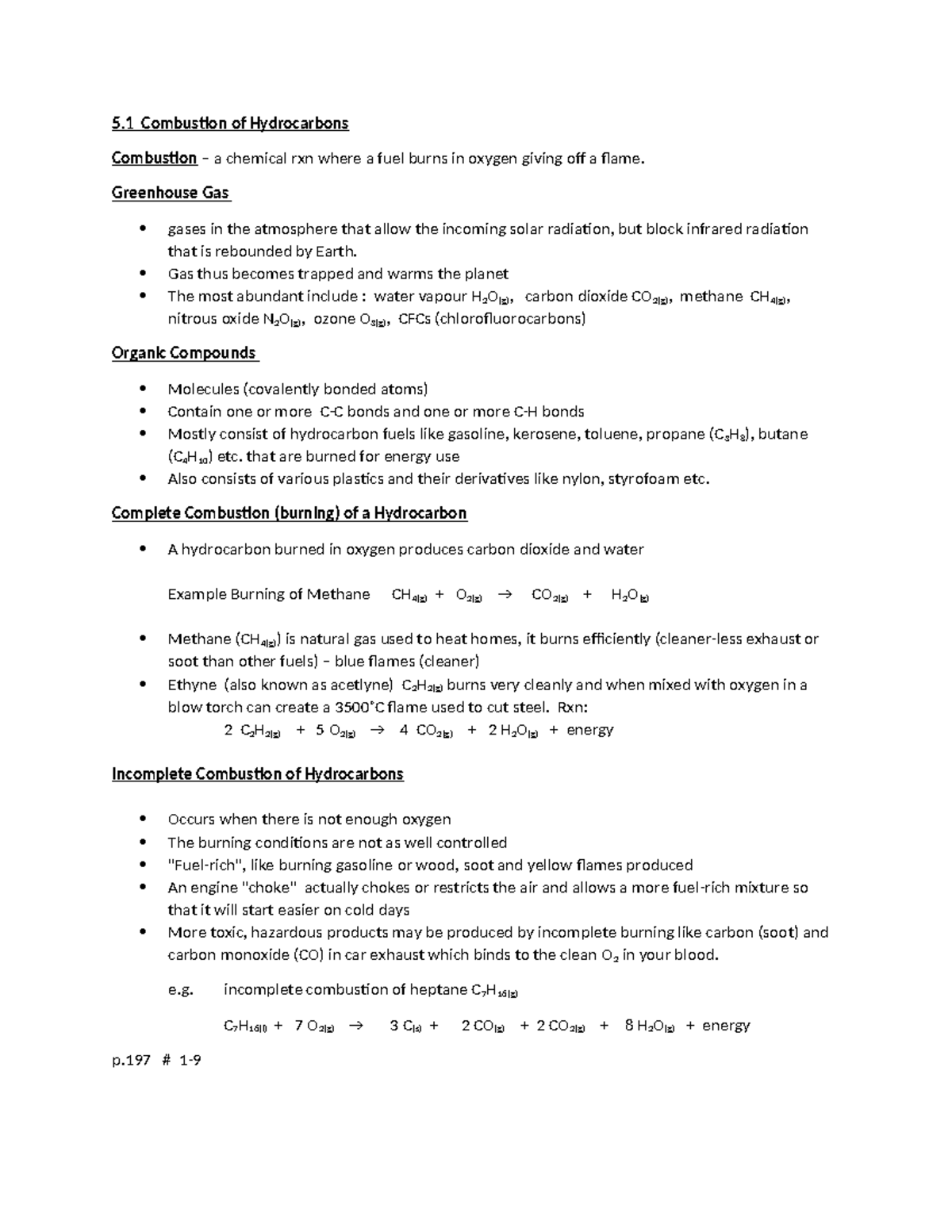 3U Chem: 5.1 Combustion of Hydrocarbons - Complete & Incomplete ...